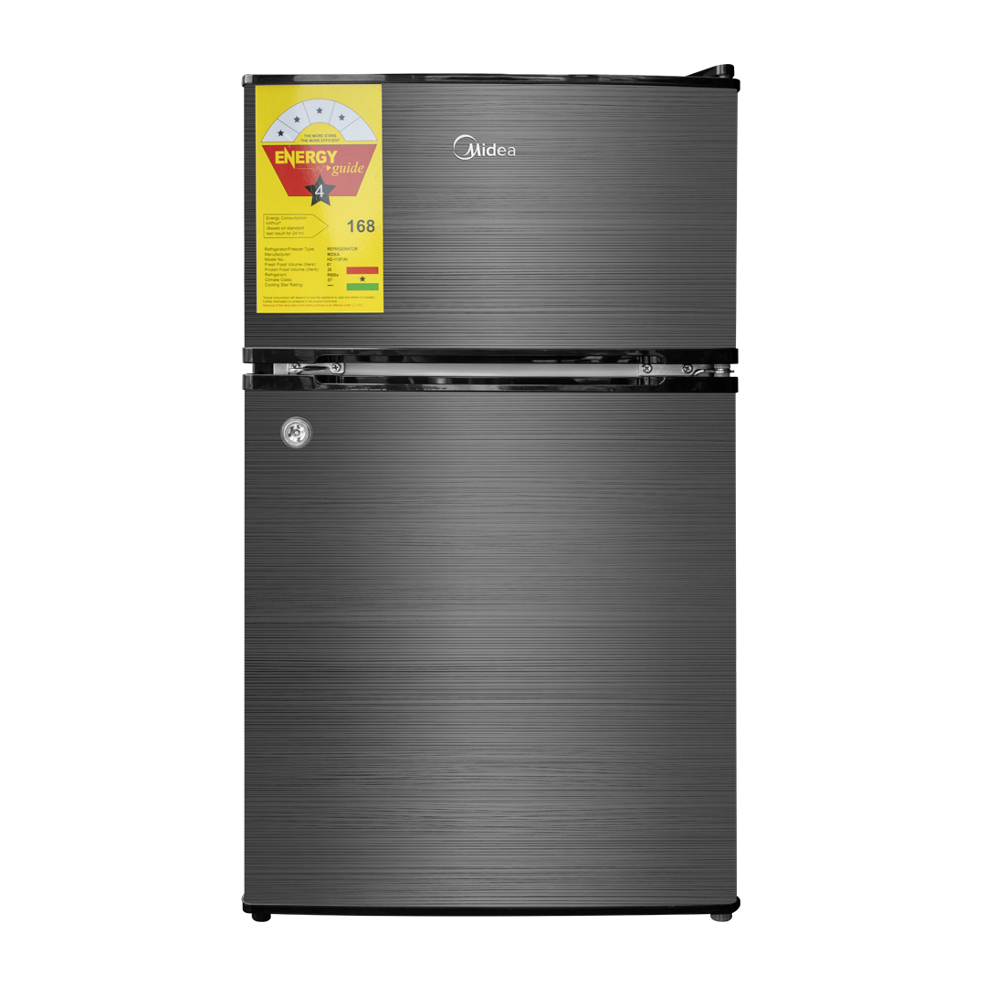 MIDEA 87LTR DOUBLE DOOR TABLE TOP FRIDGE HD-113F(N) - sharpsupplygh